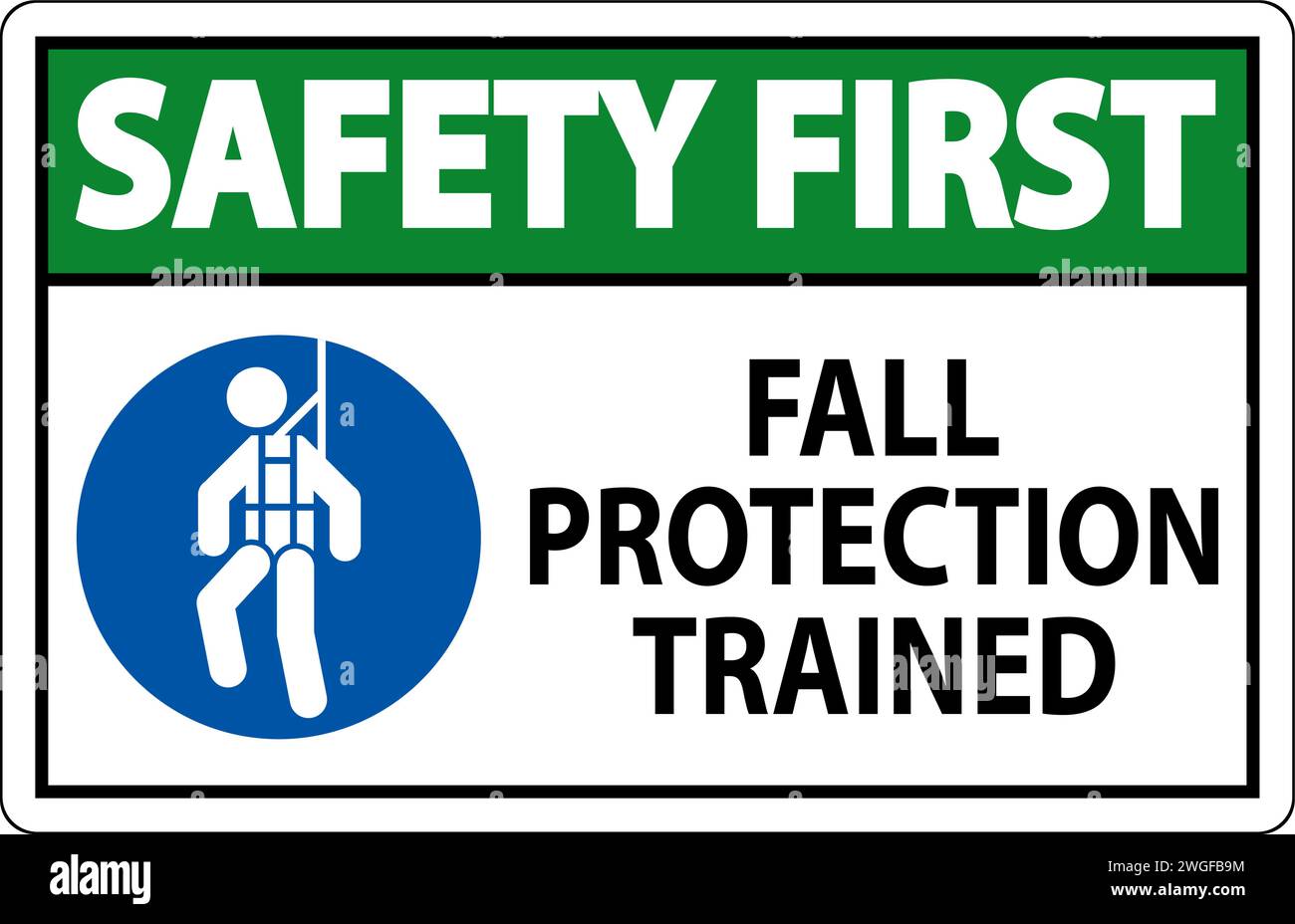 Hard Hat Decals, Safety First Fall Protection Trained Stock Vector ...