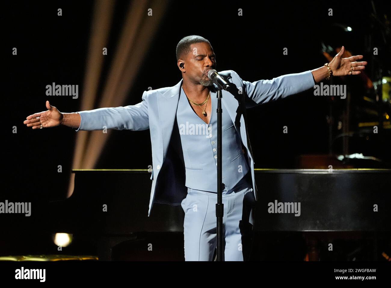 Kirk Franklin performs during the 66th annual Grammy Awards on Sunday ...