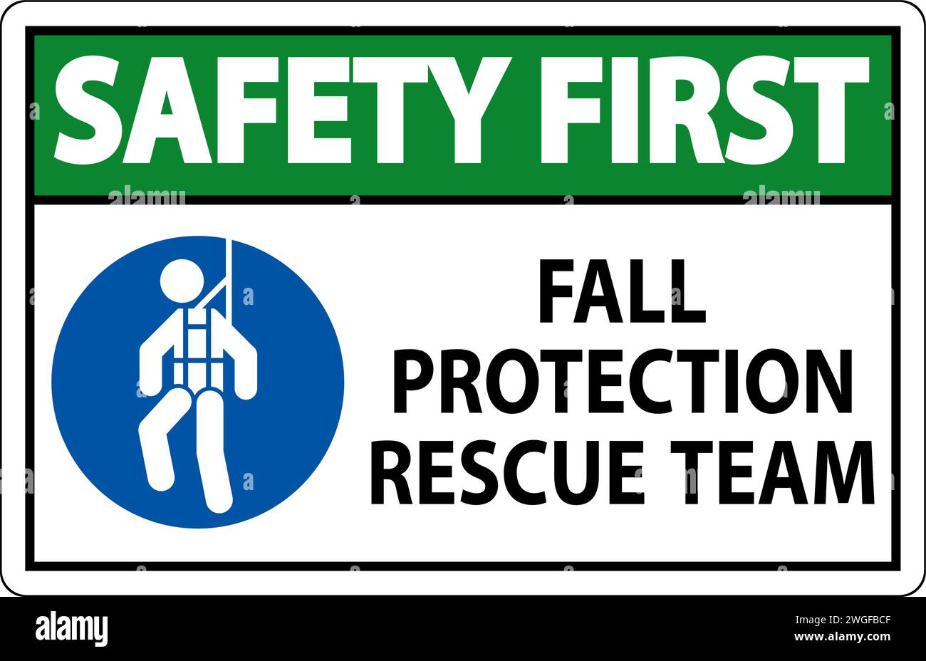 Hard Hat Decals, Safety First Fall Protection Rescue Team Stock Vector ...