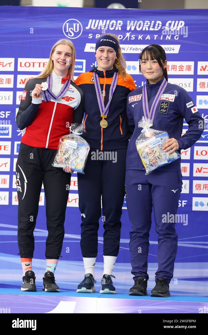 Aomori, Japan. 3rd Feb, 2024. (L to R) Wiktoria Dbrowska (POL), Meike ...