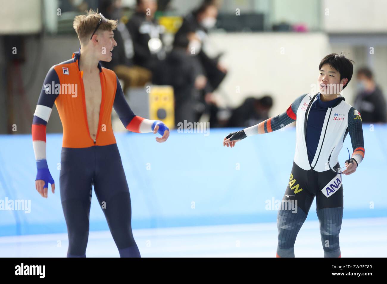 Aomori, Japan. 3rd Feb, 2024. (L to R) Freek Van Der Ham (NED), Yuta ...