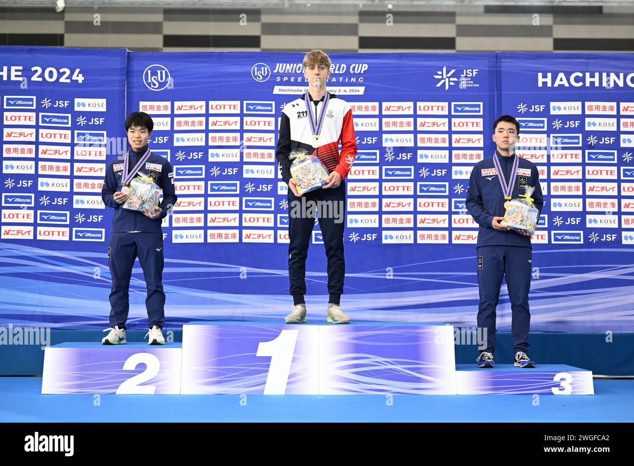 Aomori, Japan. Credit: MATSUO. 4th Feb, 2024. (L-R) Yuta Fuchigami (JPN ...