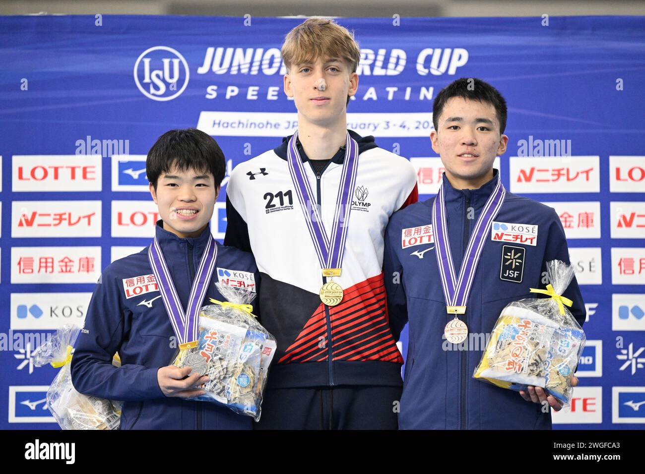 Aomori, Japan. Credit: MATSUO. 4th Feb, 2024. (L-R) Yuta Fuchigami (JPN ...