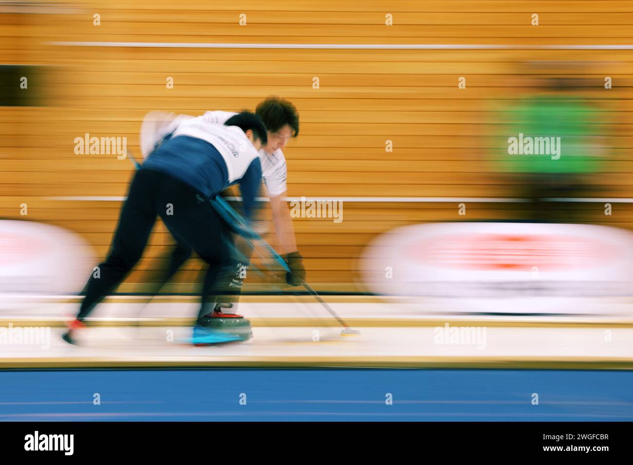 Hokkaido Bank Curling Stadium, Hokkaido, Japan. 3rd Feb, 2024. (L-R ...