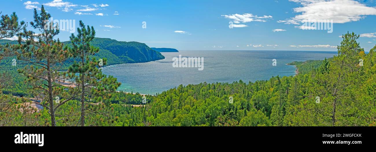 Panorama of a Lake Superior Bay in Summer on Old Woman Bay in Lake ...