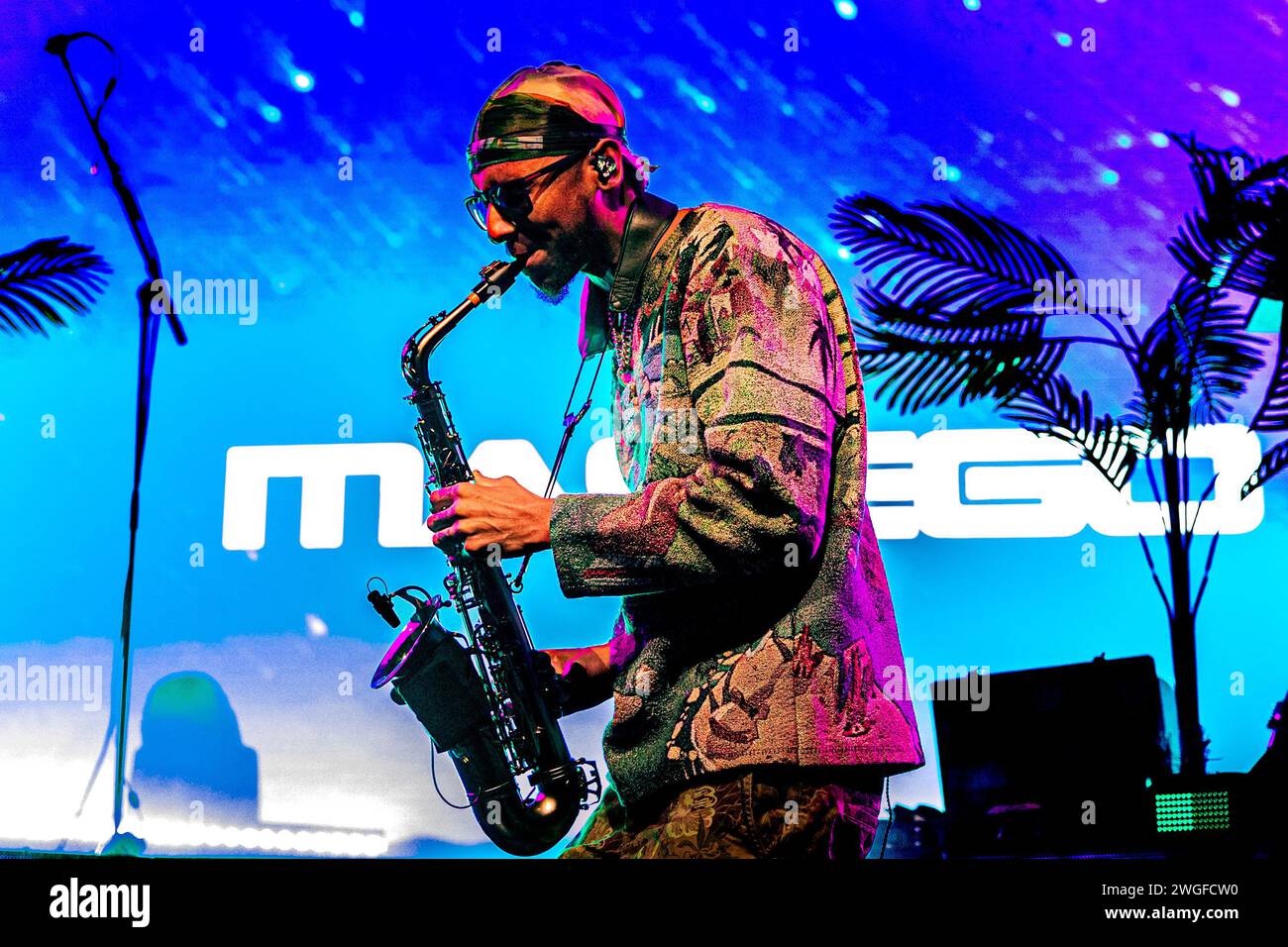 Italy 4 February 2024 Masego - Micah Davis Jamaican-American musician ...