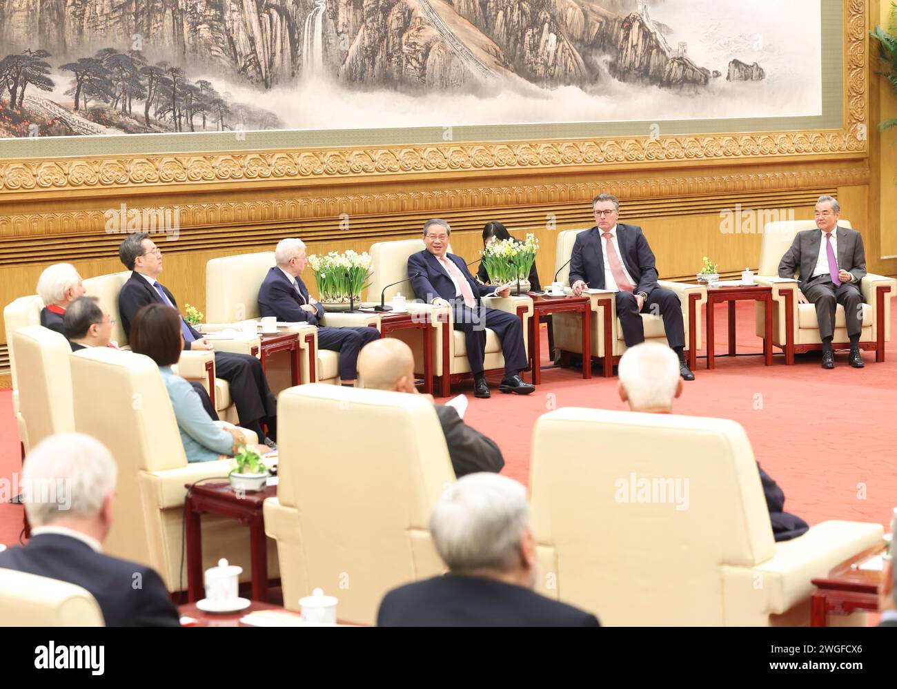 Beijing, China. 4th Feb, 2024. Chinese Premier Li Qiang holds a ...
