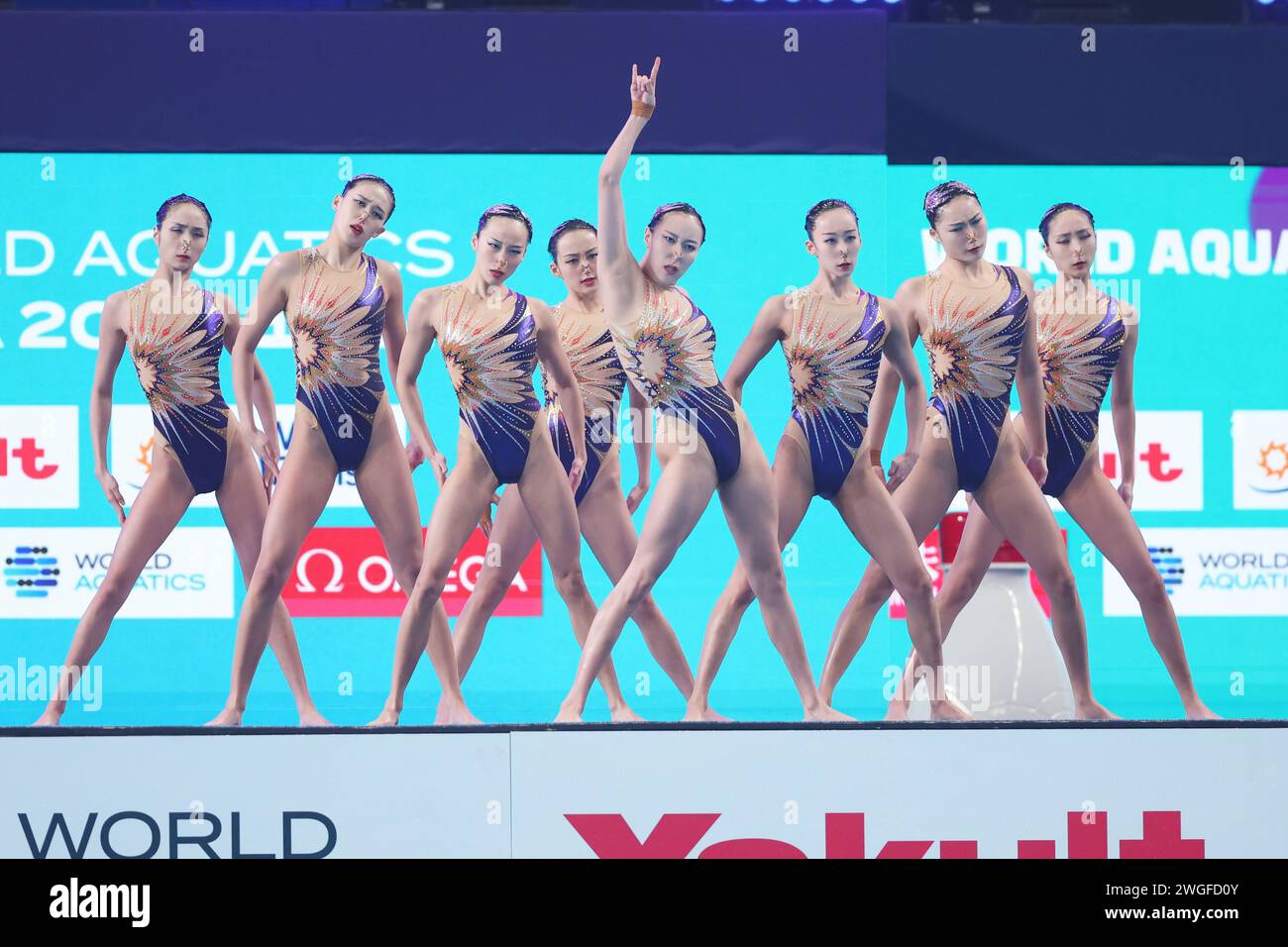 Doha, Qatar. 4th Feb, 2024. China team group (CHN) Artistic Swimming ...