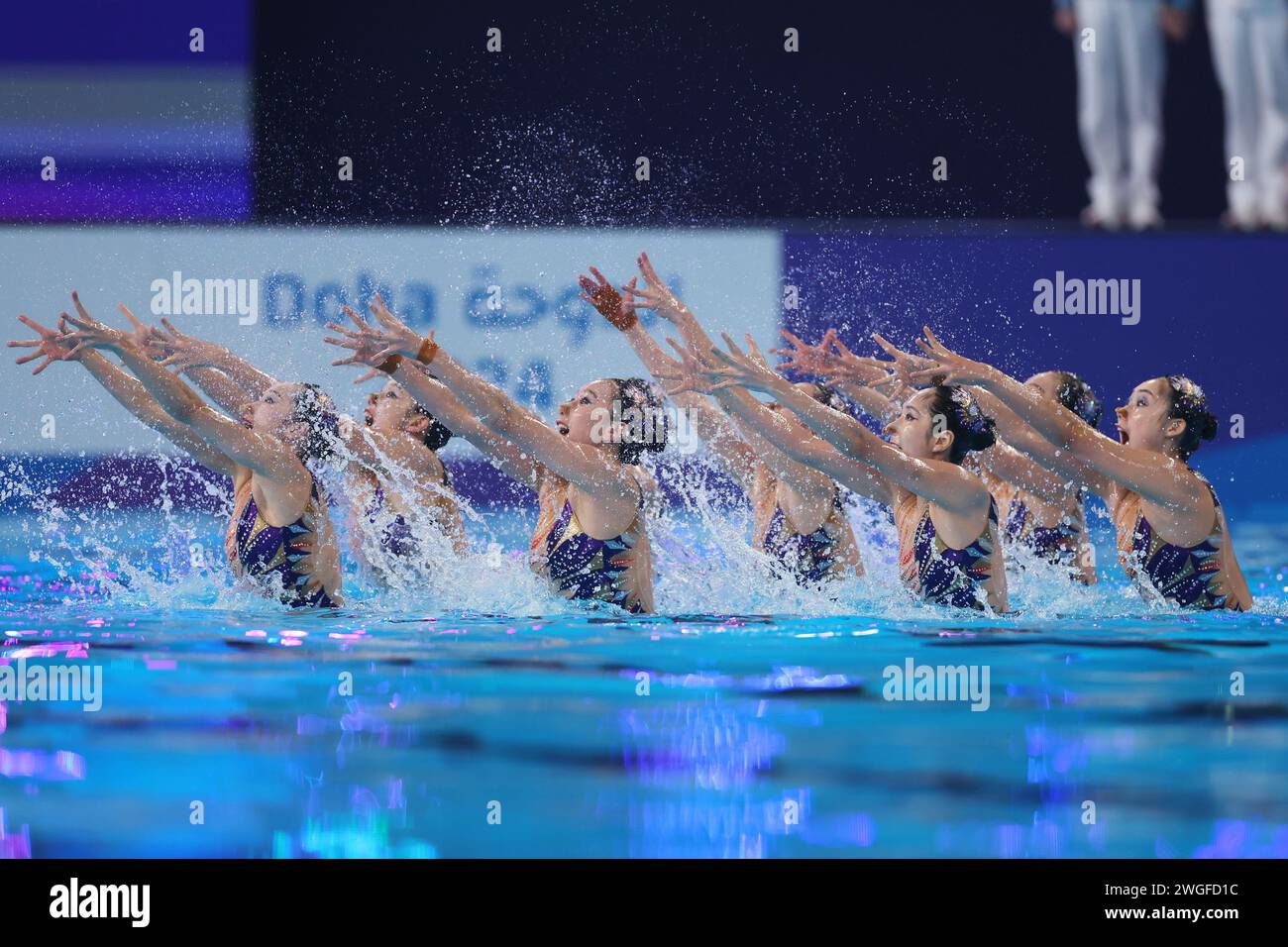Doha, Qatar. 4th Feb, 2024. China team group (CHN) Artistic Swimming ...