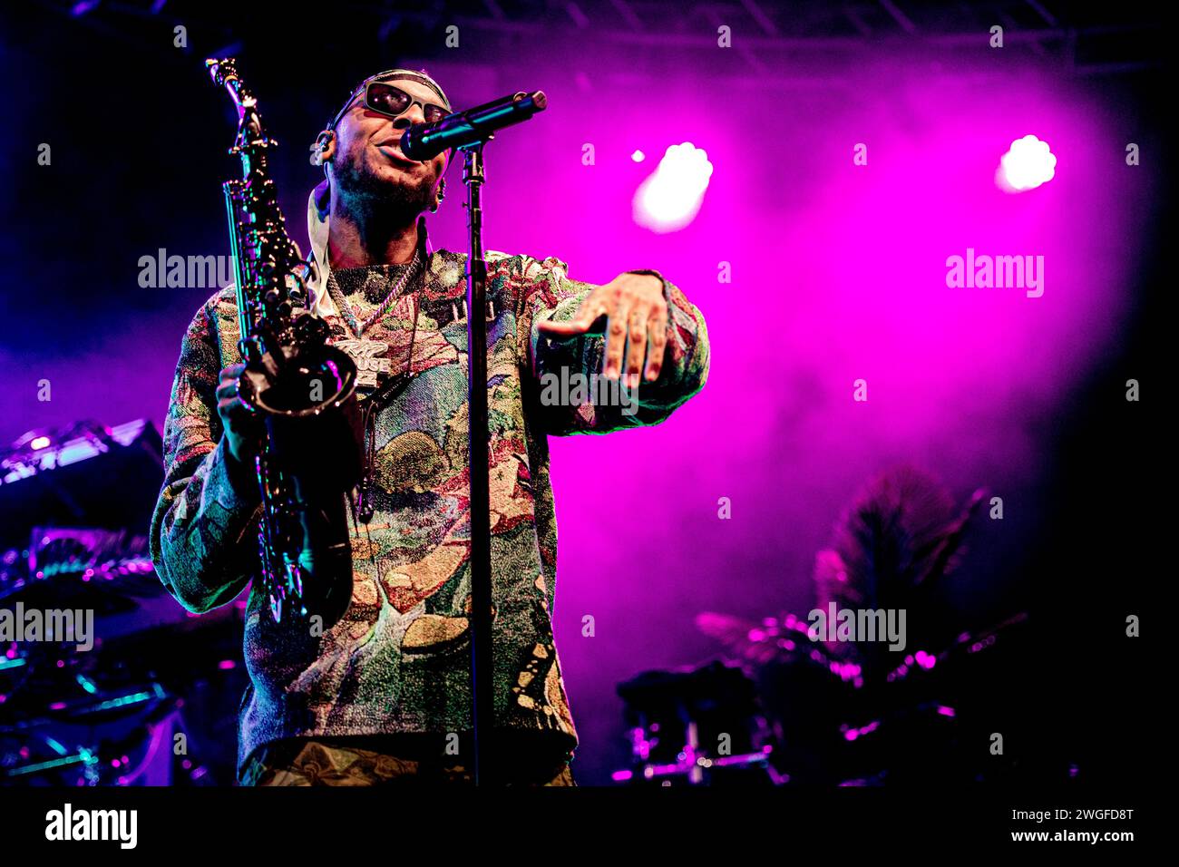 Italy 4 February 2024 Masego - Micah Davis Jamaican-American musician ...