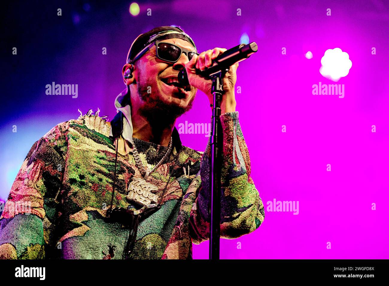 Italy 4 February 2024 Masego - Micah Davis Jamaican-American musician ...