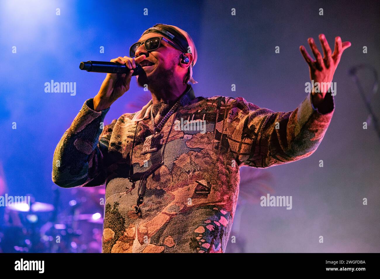 Italy 4 February 2024 Masego - Micah Davis Jamaican-American musician ...
