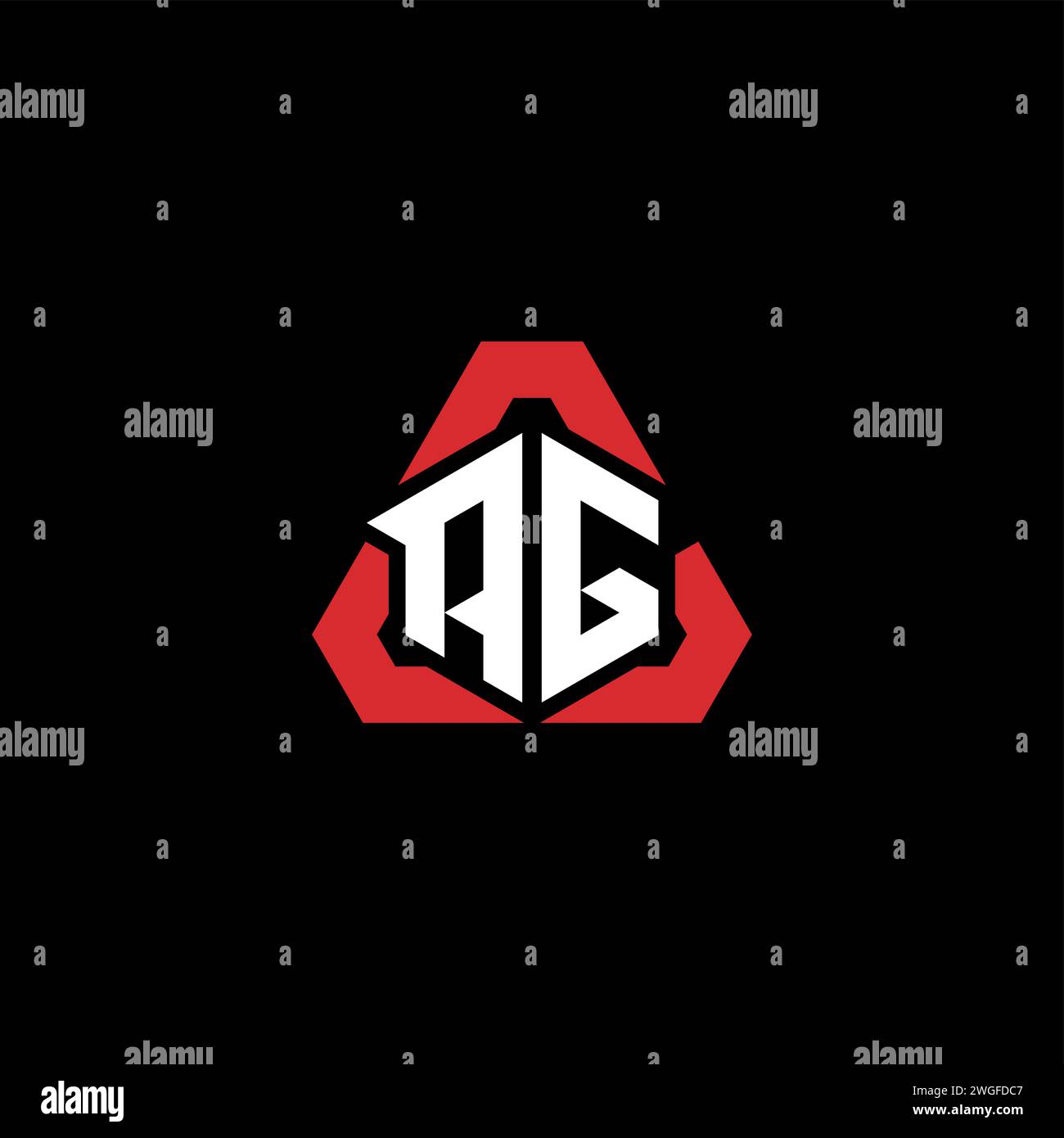 AG initial logo modern and futuristic concept for esport or gaming logo ...