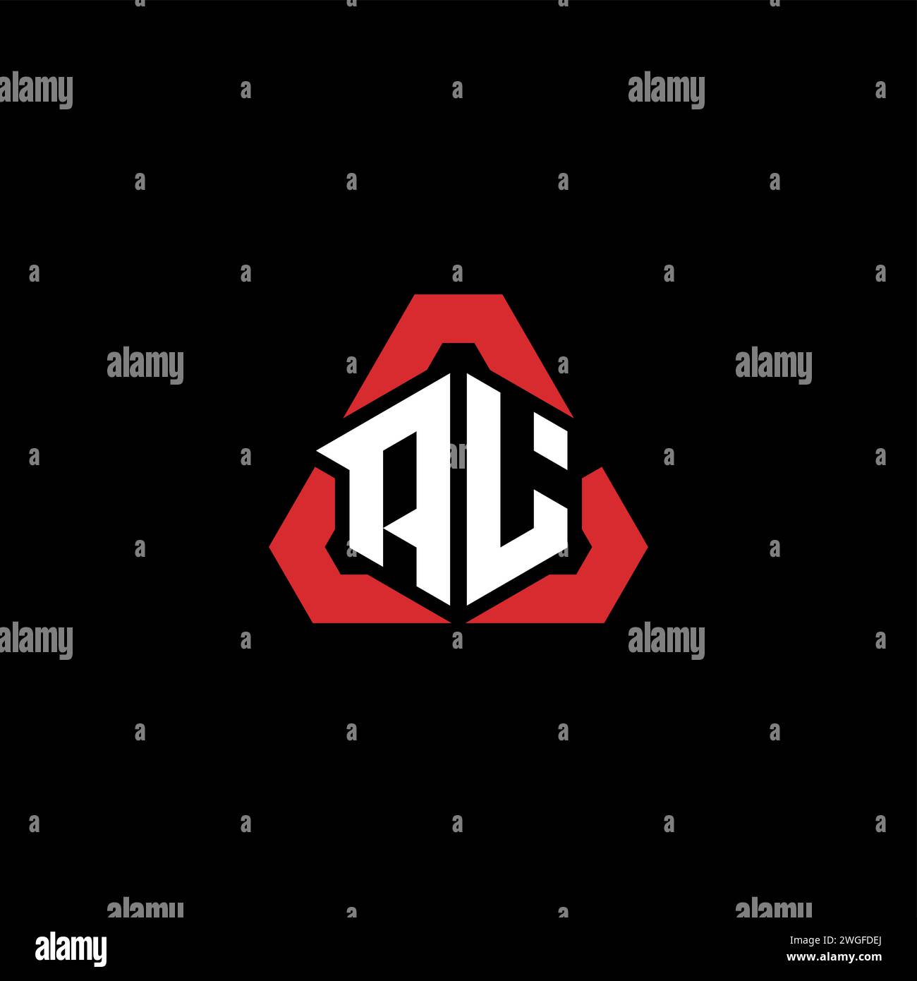 AL initial logo modern and futuristic concept for esport or gaming logo ...