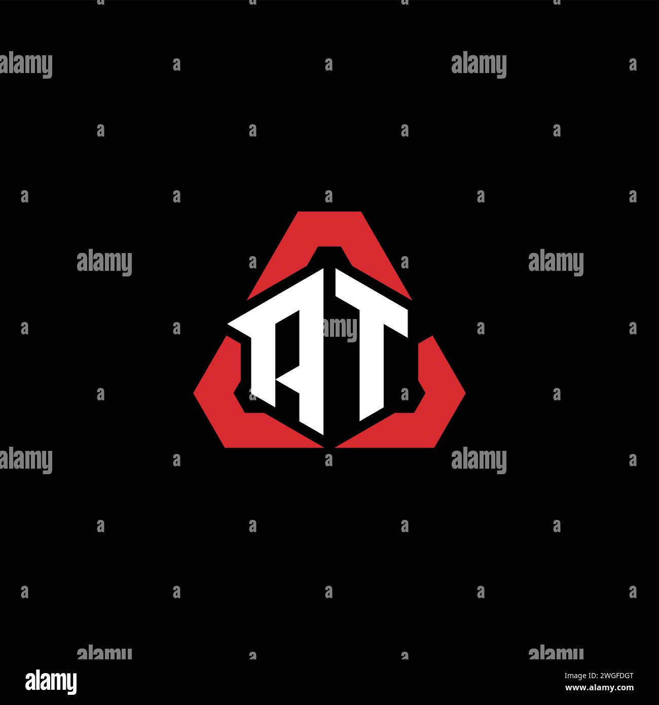 AT initial logo modern and futuristic concept for esport or gaming logo ...