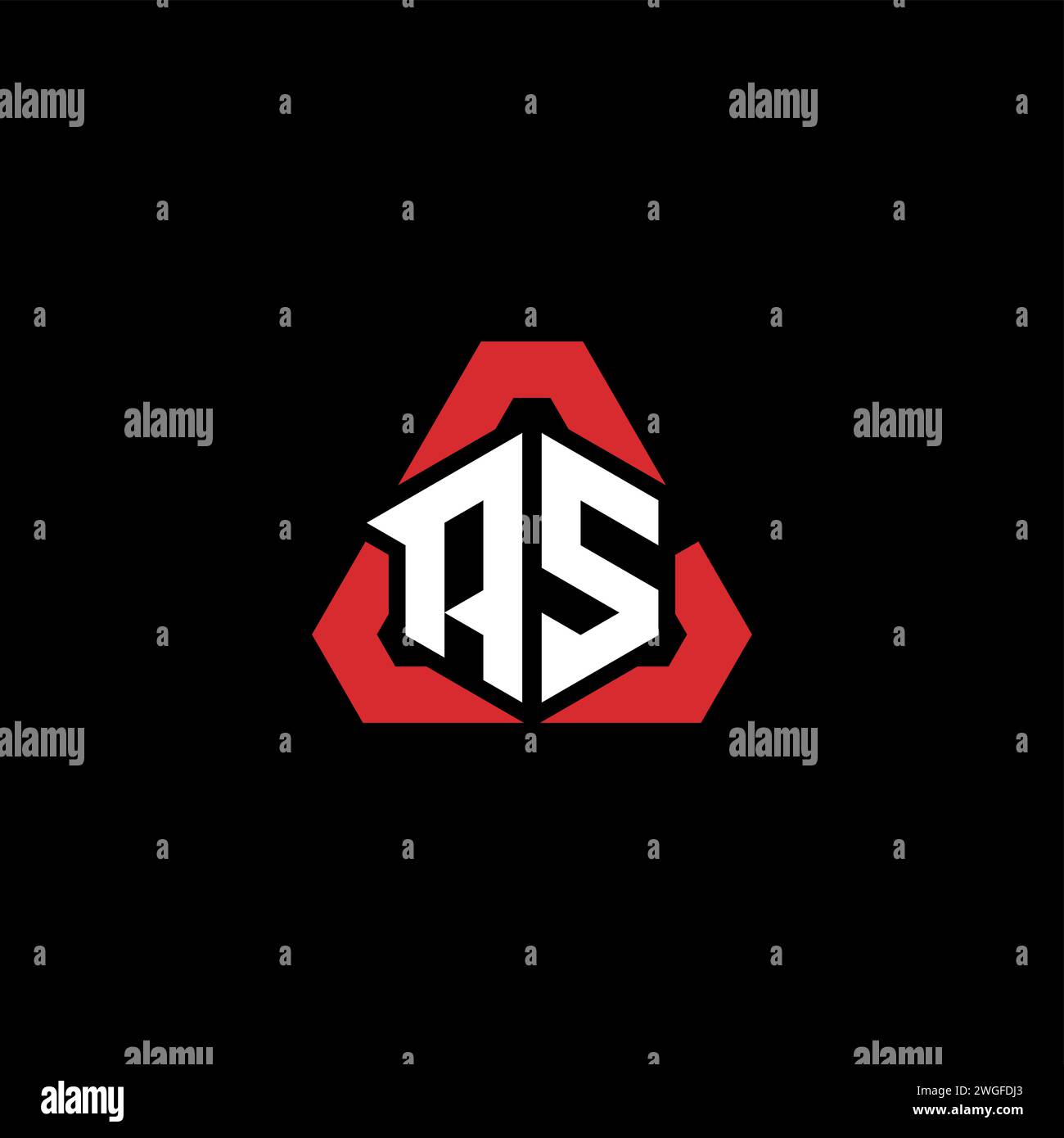 AS initial logo modern and futuristic concept for esport or gaming logo ...