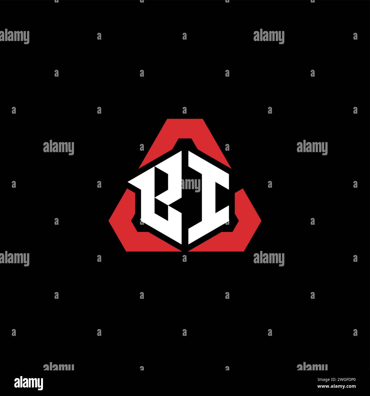 BI initial logo modern and futuristic concept for esport or gaming logo ...