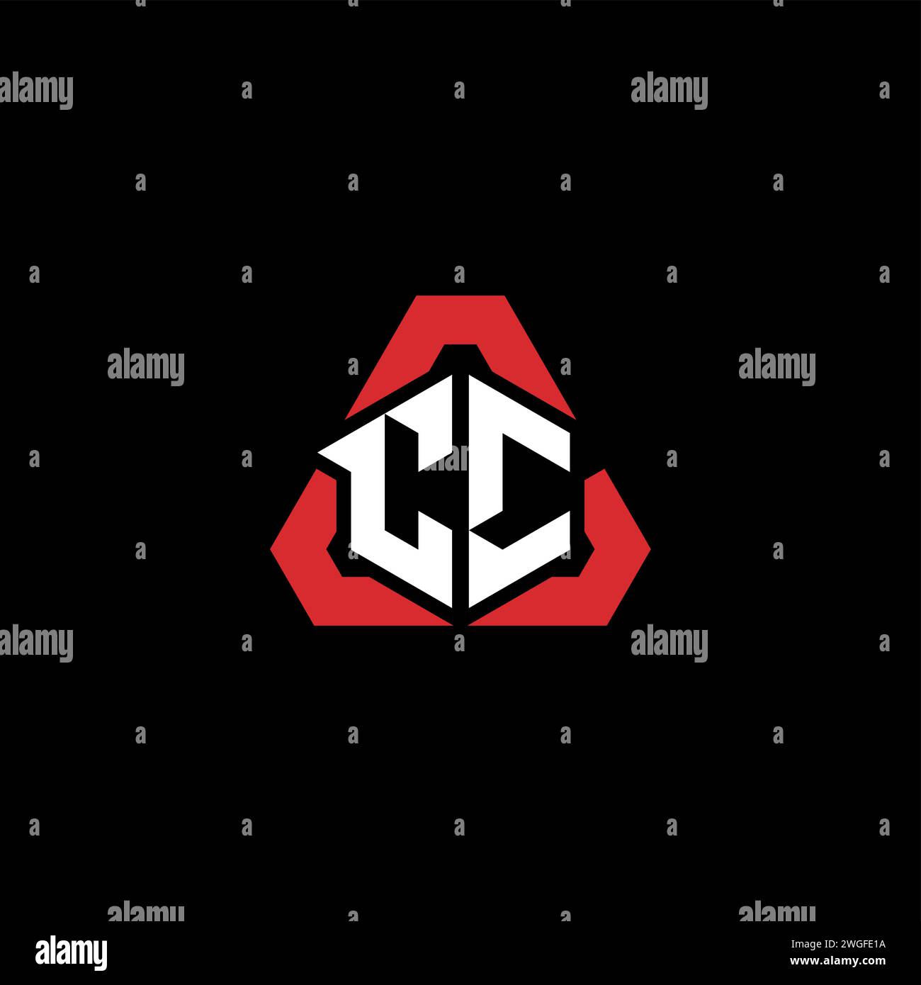 CC initial logo modern and futuristic concept for esport or gaming logo ...