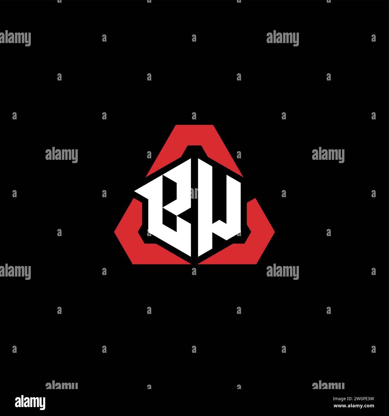 BW initial logo modern and futuristic concept for esport or gaming logo ...