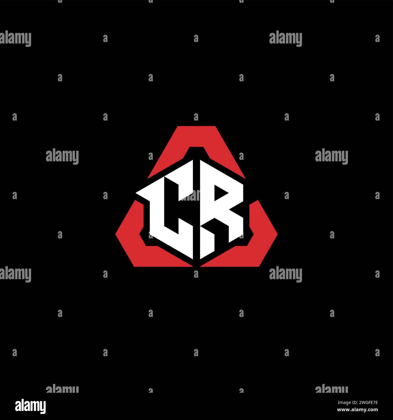 CR initial logo modern and futuristic concept for esport or gaming logo ...