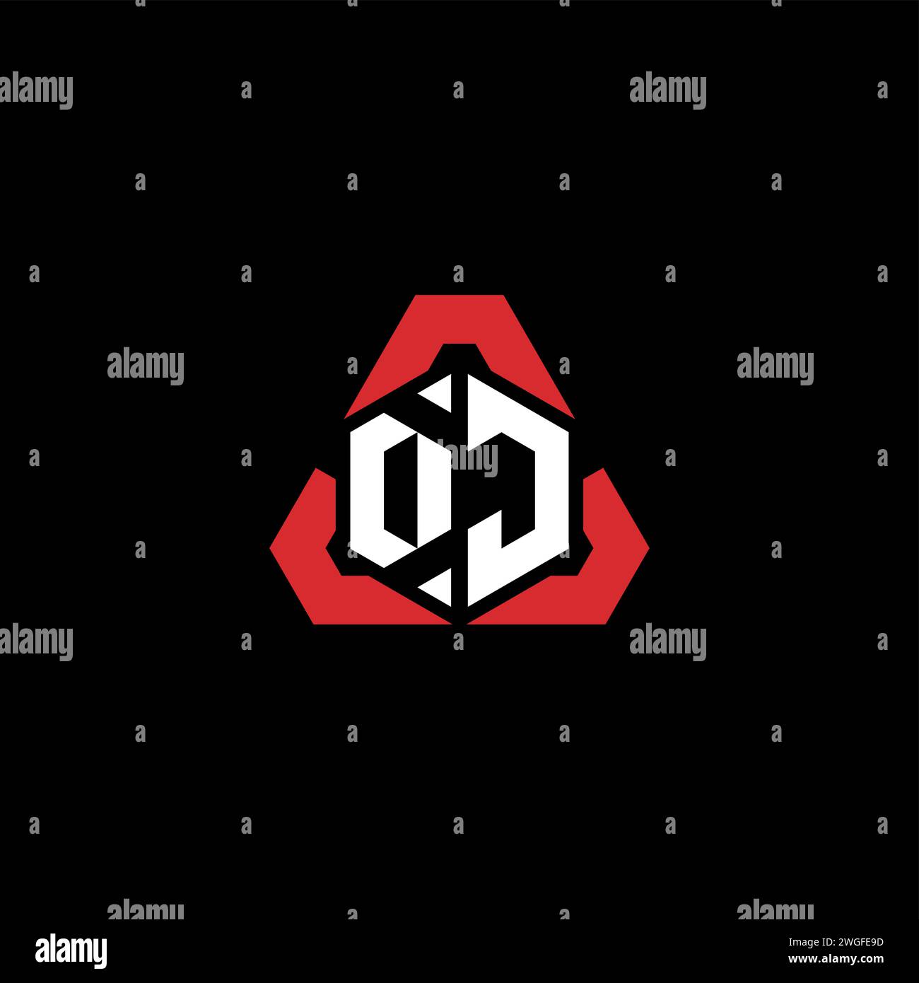 DJ initial logo modern and futuristic concept for esport or gaming logo ...