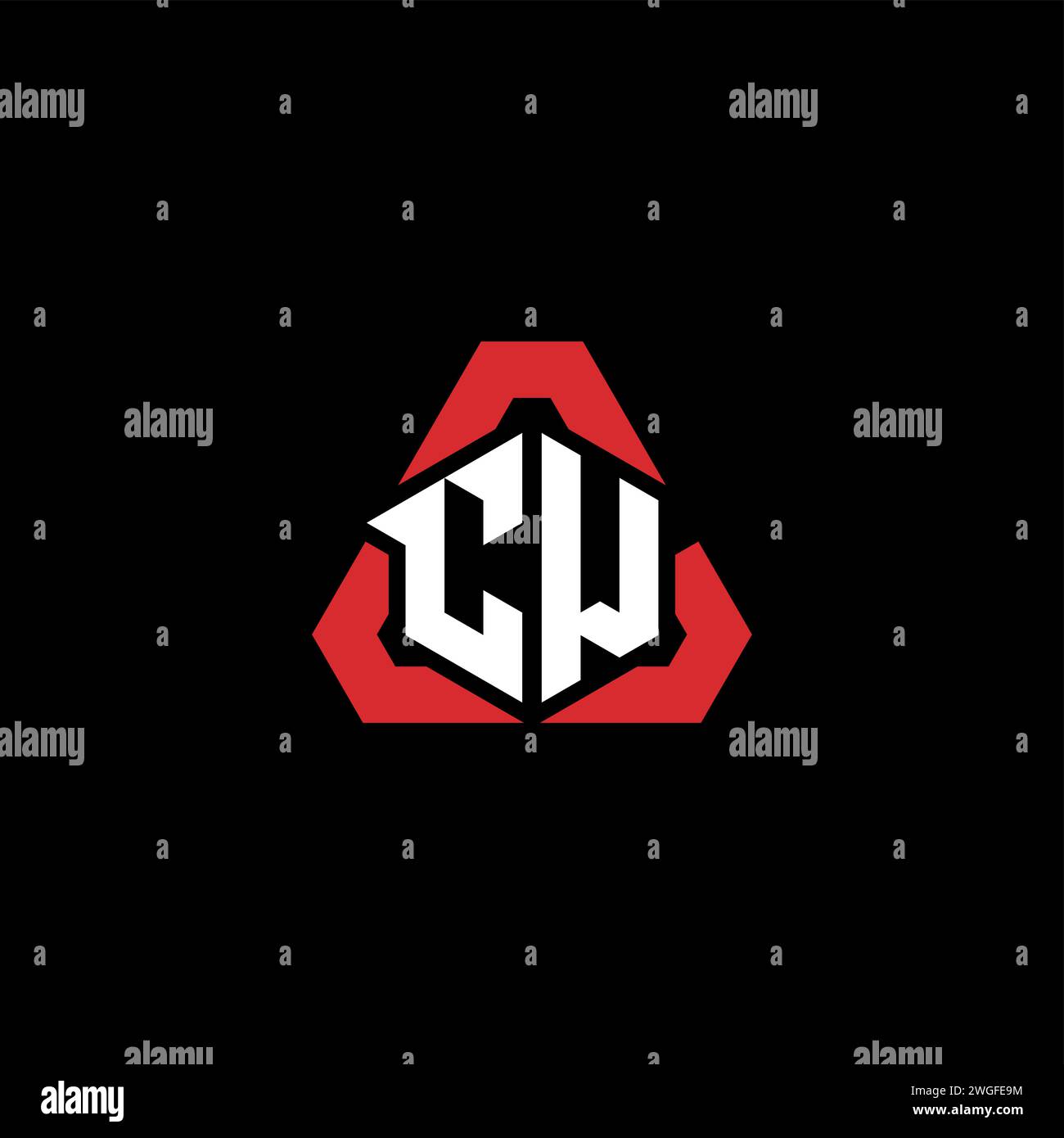 CW initial logo modern and futuristic concept for esport or gaming logo ...
