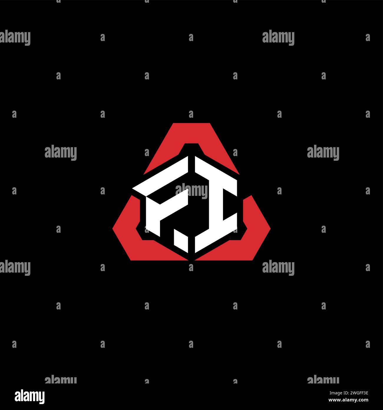 FI initial logo modern and futuristic concept for esport or gaming logo ...