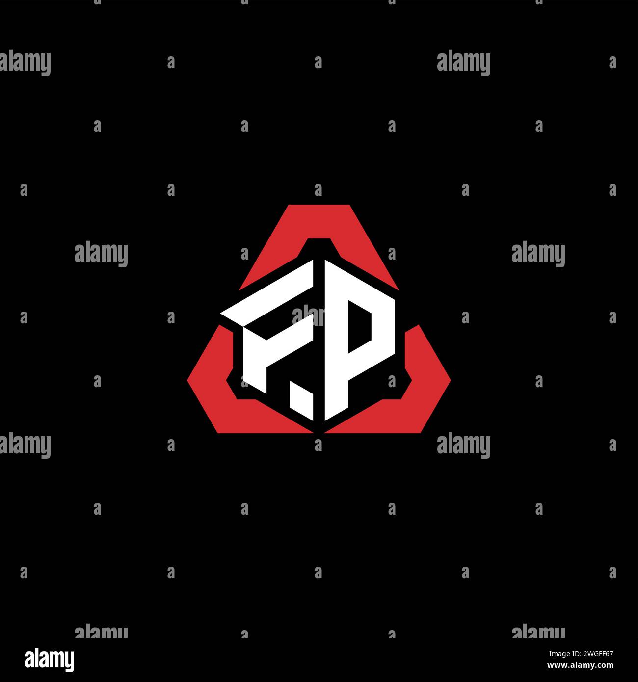 FP initial logo modern and futuristic concept for esport or gaming logo ...