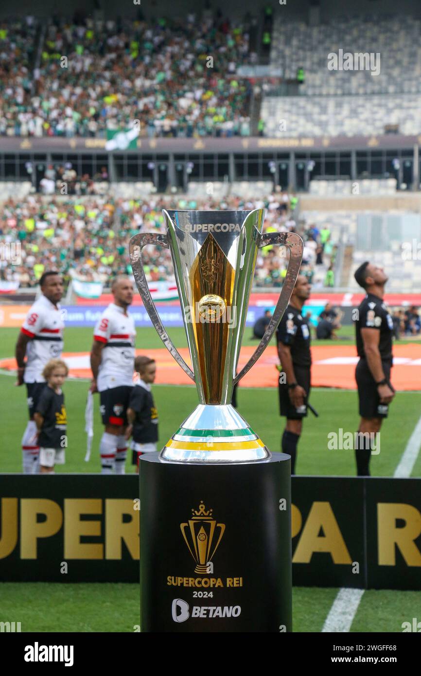 Belo Horizonte, Brazil. 04th Feb, 2024. Brazilian Supercopa Trophy 2024 ...