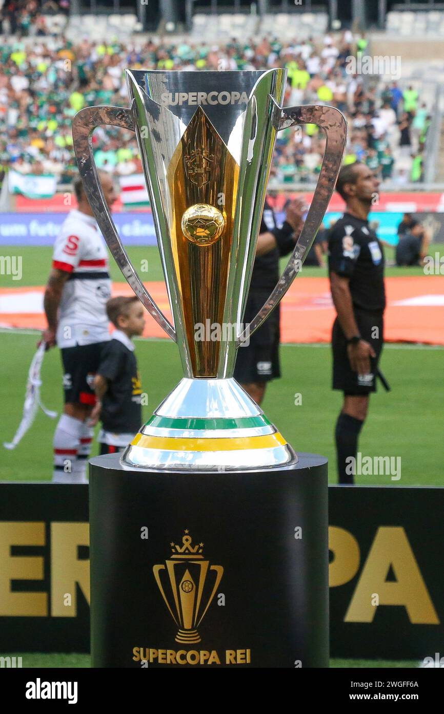 Belo Horizonte, Brazil. 04th Feb, 2024. Brazilian Supercopa Trophy 2024 ...