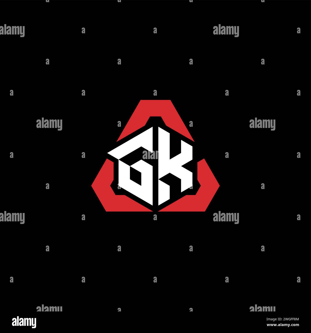 GK initial logo modern and futuristic concept for esport or gaming logo ...