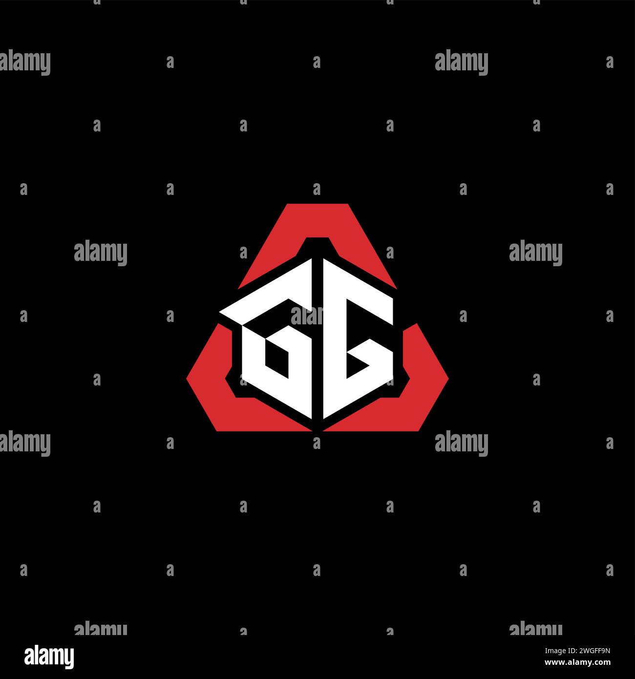 GG initial logo modern and futuristic concept for esport or gaming logo ...