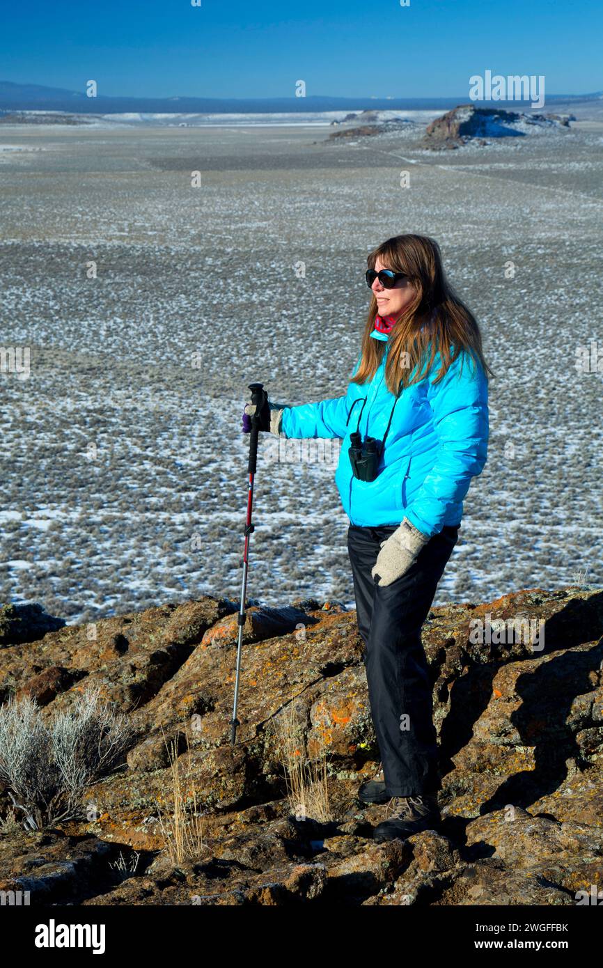 Fort Rock desert view, Fort Rock State Park, Christmas Valley National ...
