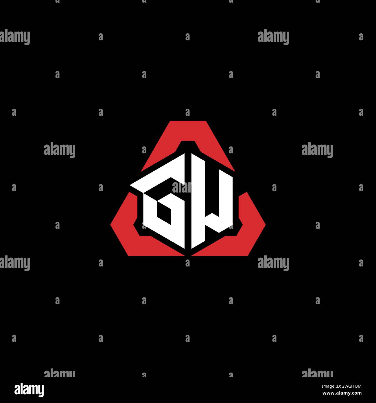 GW initial logo modern and futuristic concept for esport or gaming logo ...