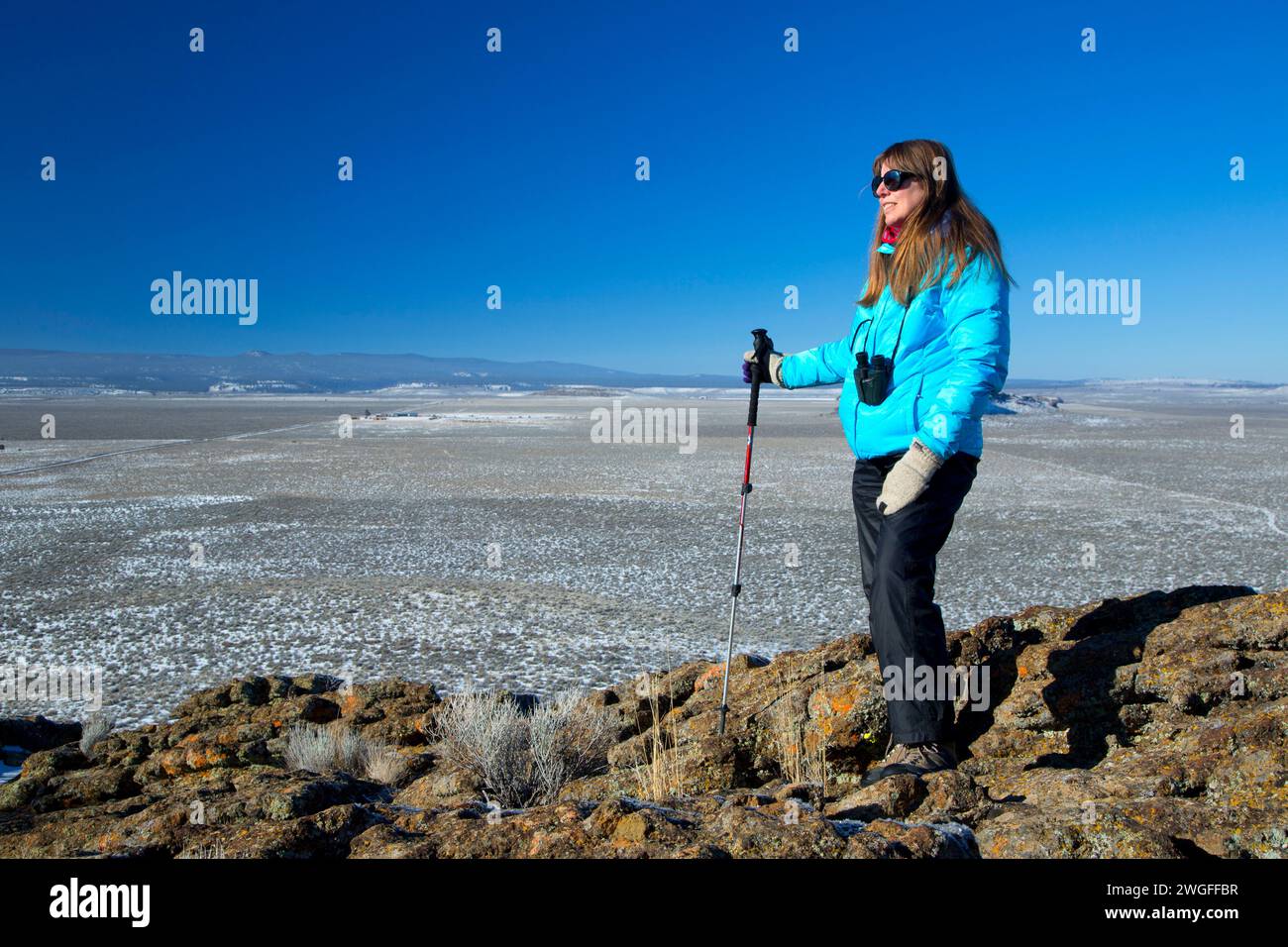 Fort Rock desert view, Fort Rock State Park, Christmas Valley National ...