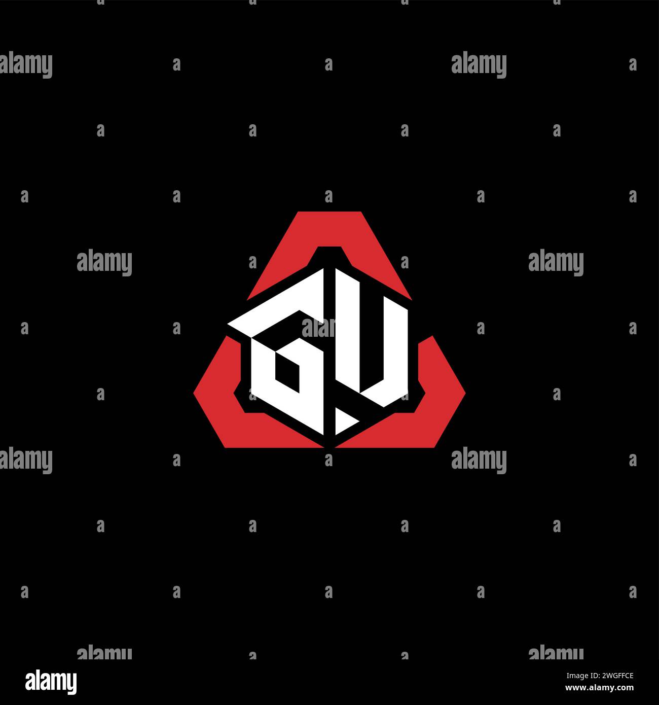 GU initial logo modern and futuristic concept for esport or gaming logo ...