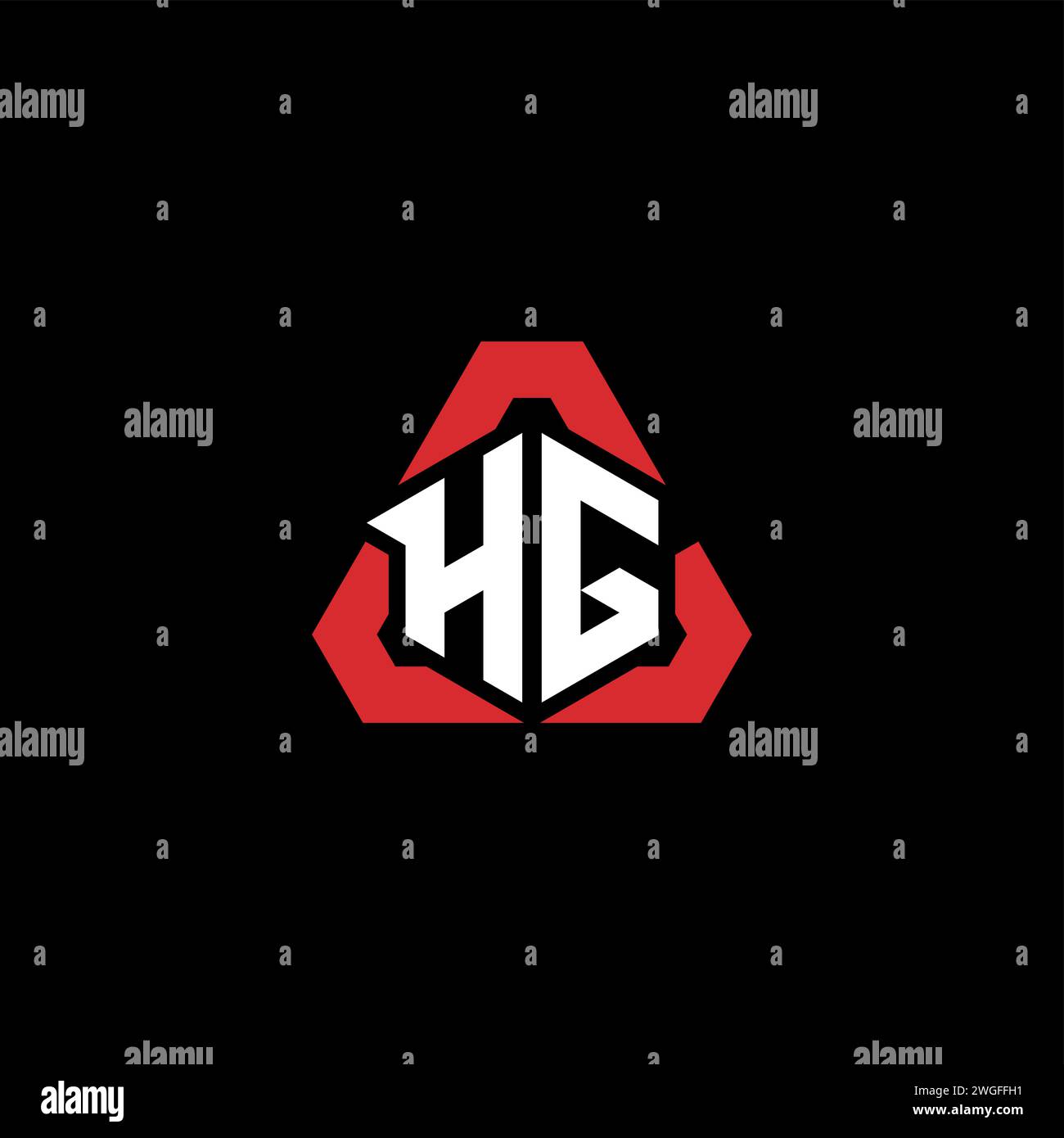 HG initial logo modern and futuristic concept for esport or gaming logo ...
