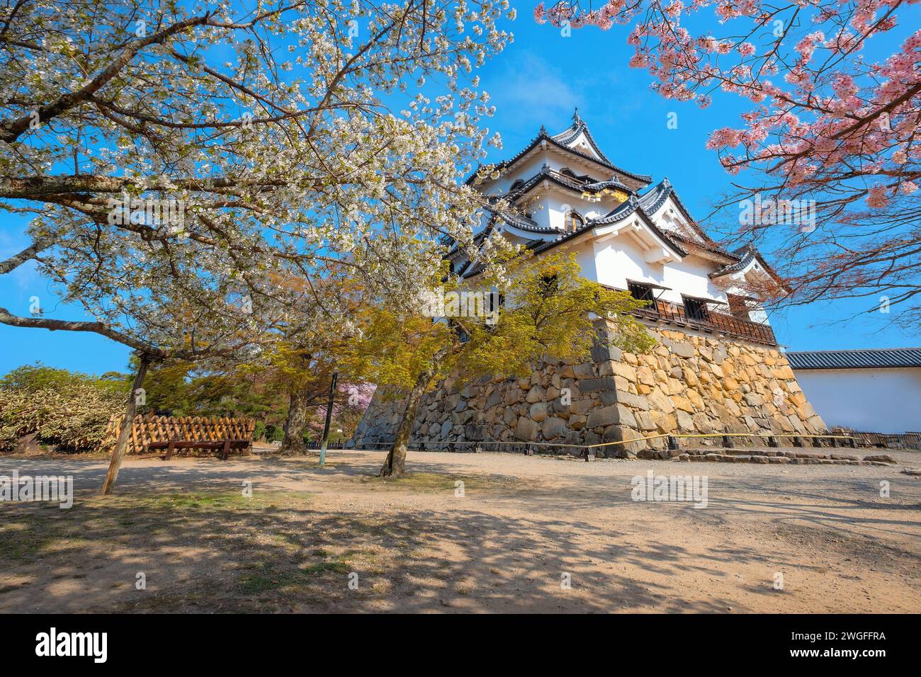 Shiga, Japan - April 3 2023: Hikone Castle completed in 1622, a ...