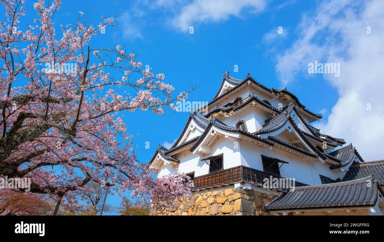 Shiga, Japan - April 3 2023: Hikone Castle completed in 1622, a ...