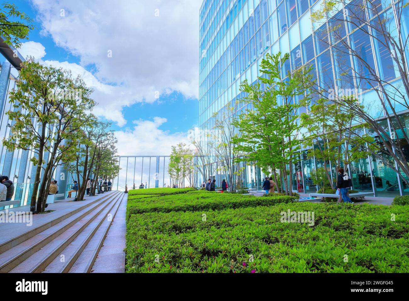 Osaka, Japan - April 9 2023: Abeno Harukas was the tallest skyscraper ...