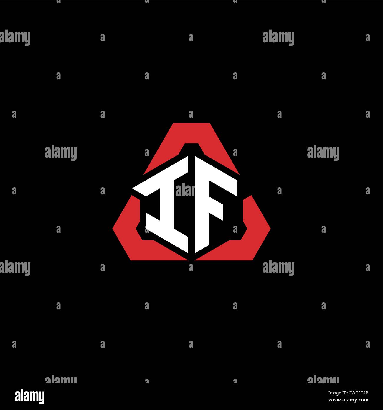 IF initial logo modern and futuristic concept for esport or gaming logo ...