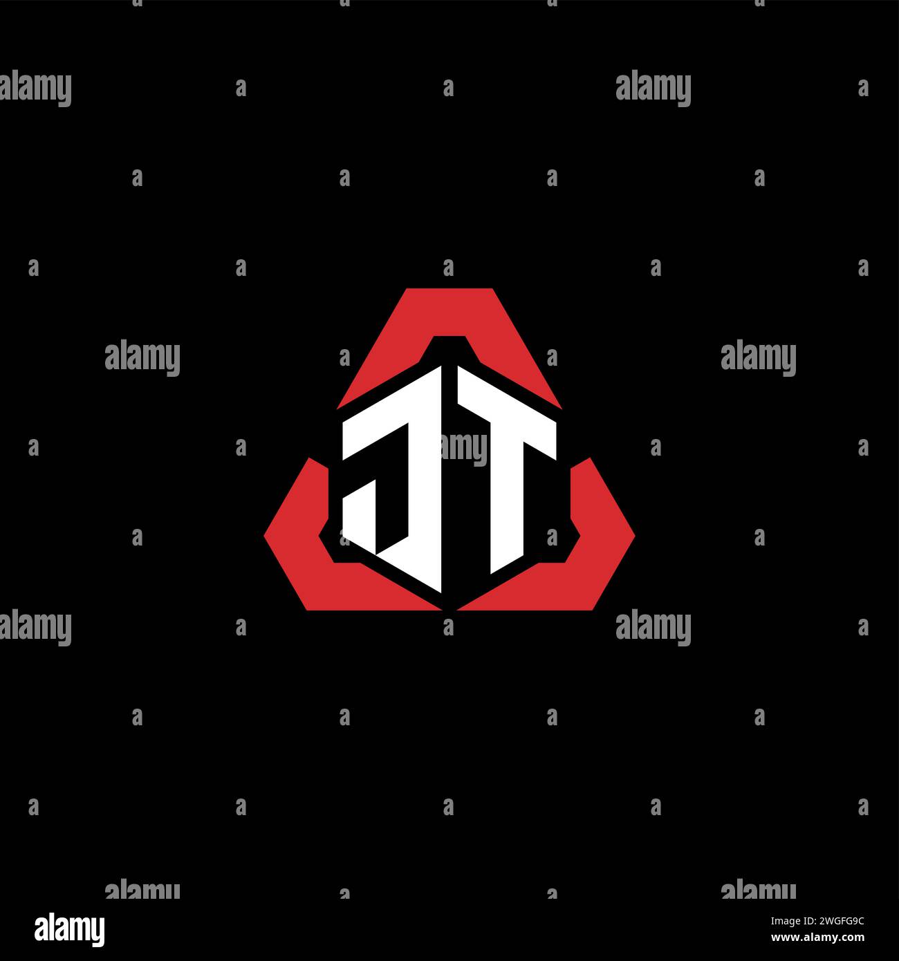 JT initial logo modern and futuristic concept for esport or gaming logo ...