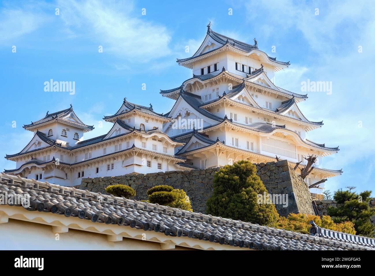 Hyogo, Japan - April 4 2023: Himeji Castle AKA White Heron Castle with ...