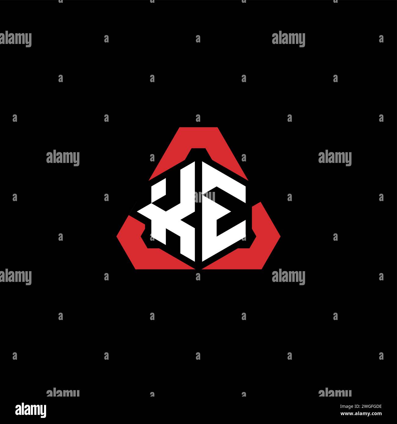 KE initial logo modern and futuristic concept for esport or gaming logo ...