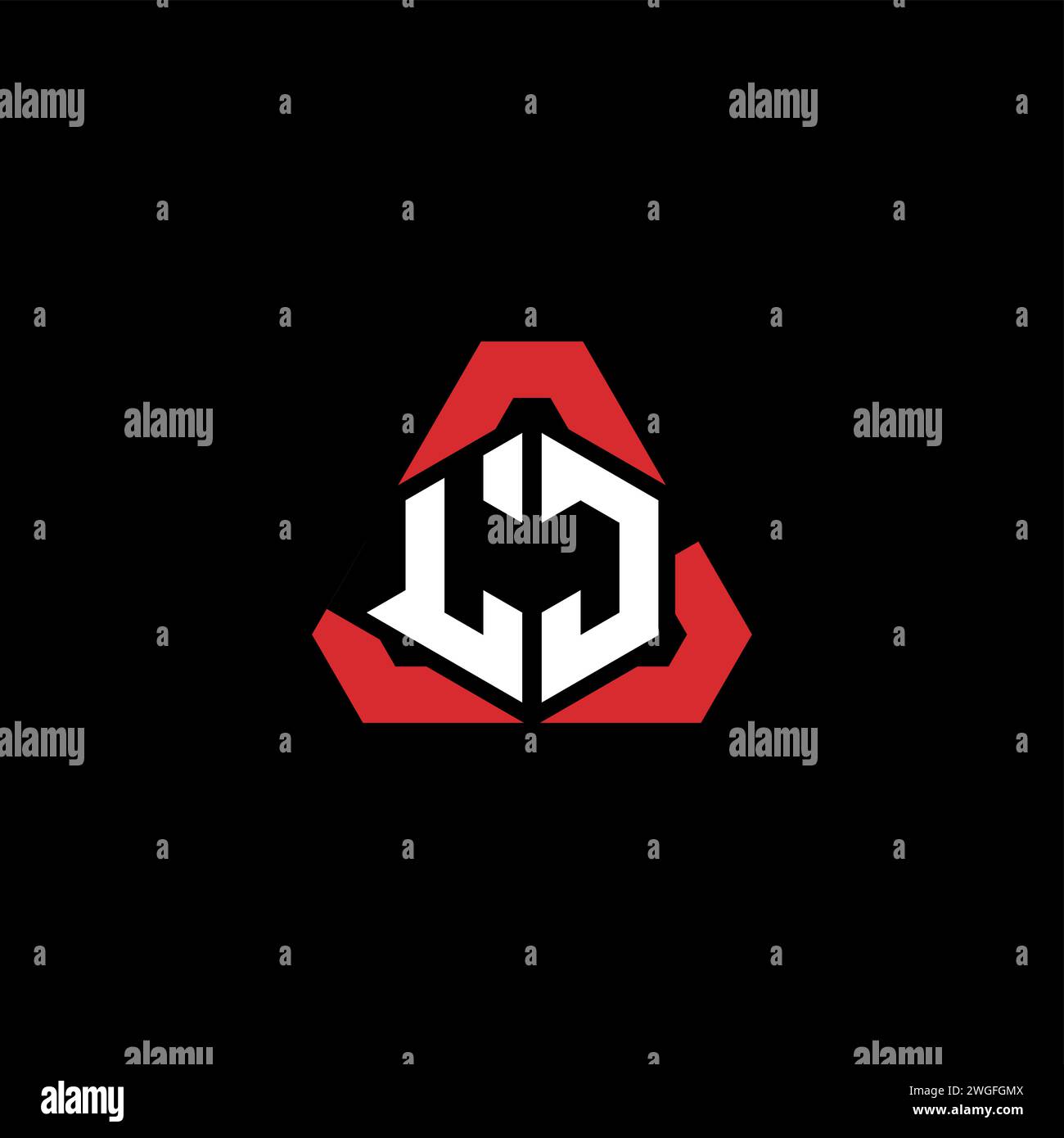 LJ initial logo modern and futuristic concept for esport or gaming logo ...