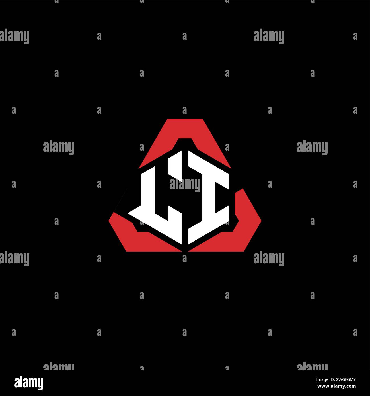 LI initial logo modern and futuristic concept for esport or gaming logo ...