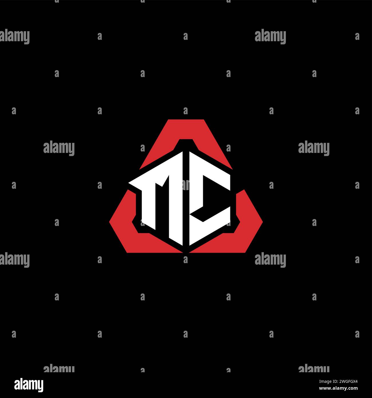MC initial logo modern and futuristic concept for esport or gaming logo ...