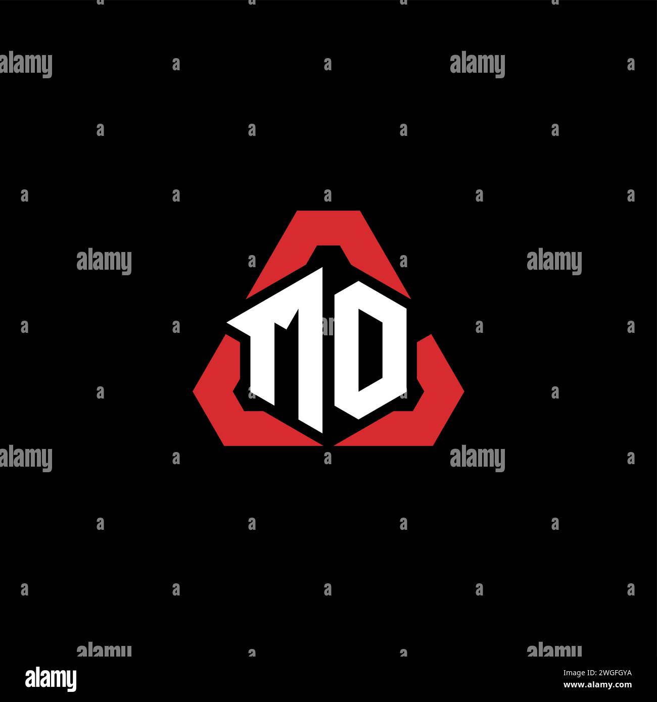 MO initial logo modern and futuristic concept for esport or gaming logo ...