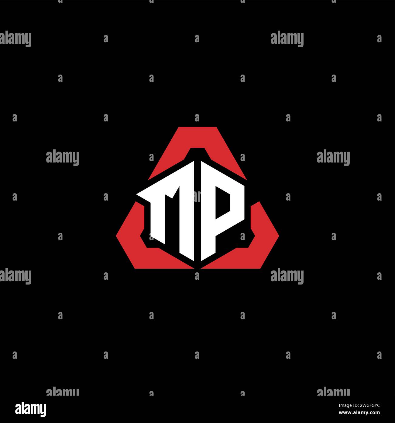 MP initial logo modern and futuristic concept for esport or gaming logo ...