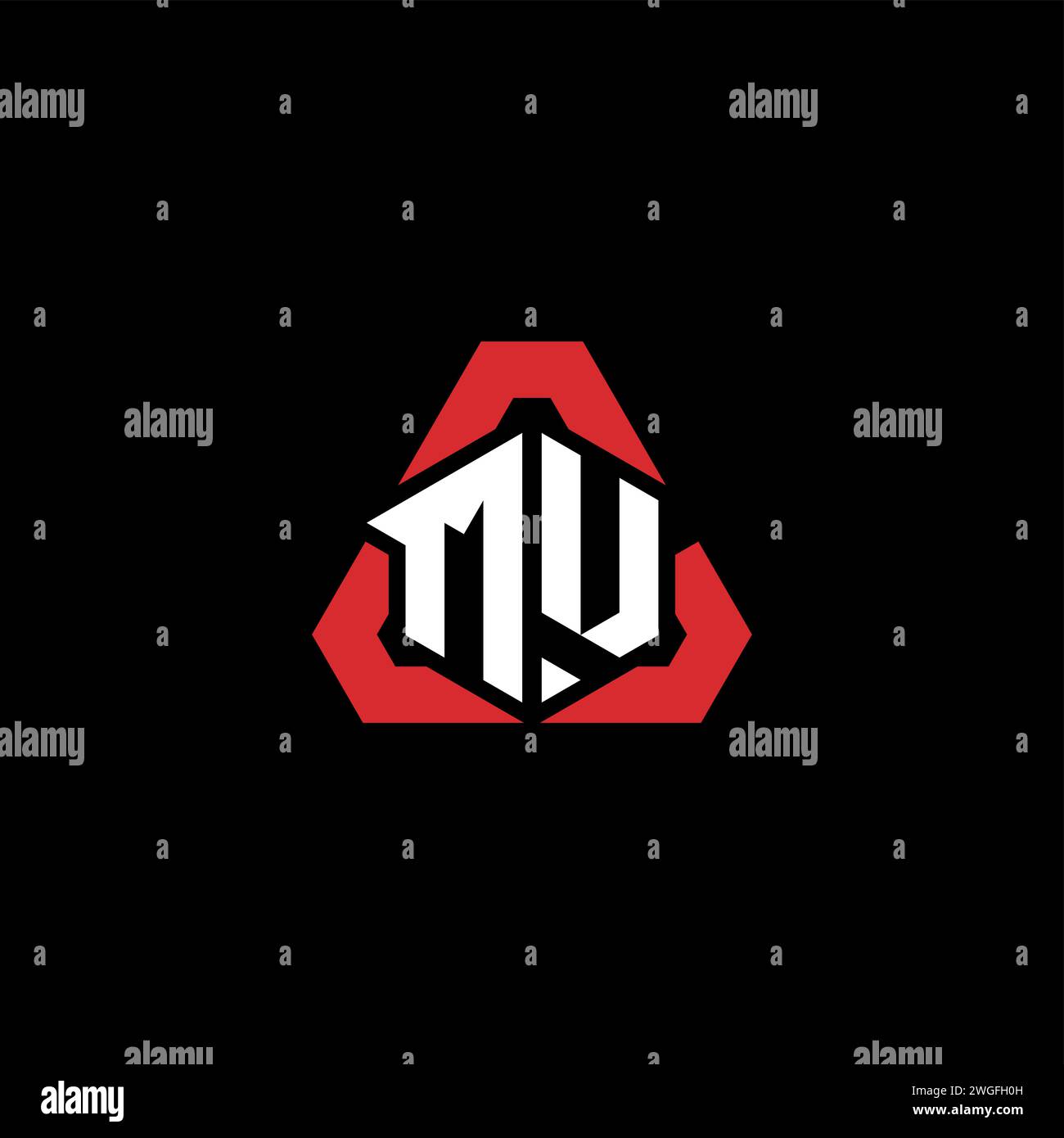 MU initial logo modern and futuristic concept for esport or gaming logo ...